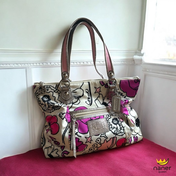 Coach | Bags | Coach Poppy Graffiti Glam Tote Bag | Poshmark